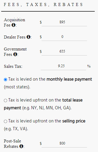 Leasehackr Calculator: Calculating Car Lease Payment
